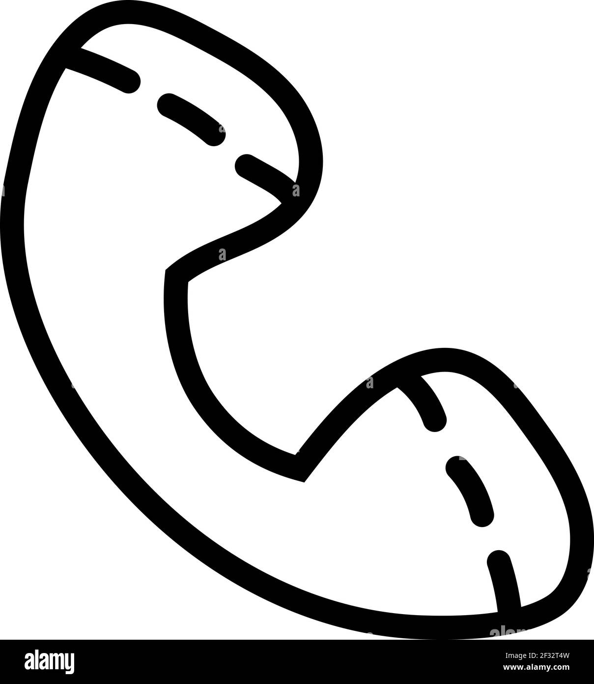 Phone handle, illustration, vector on a white background Stock Vector ...