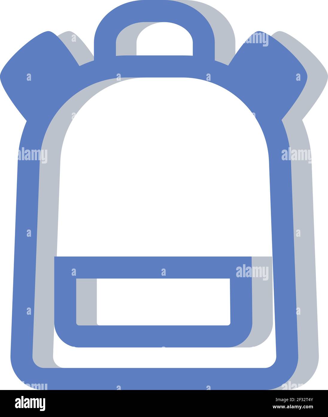 Blue backpack, illustration, vector on a white background Stock Vector ...