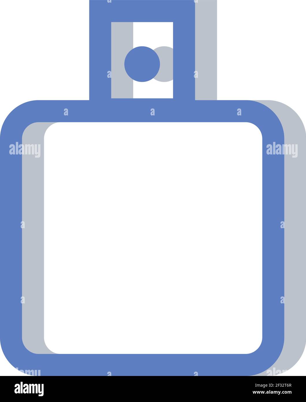 Blue perfume, illustration, vector on a white background Stock Vector ...