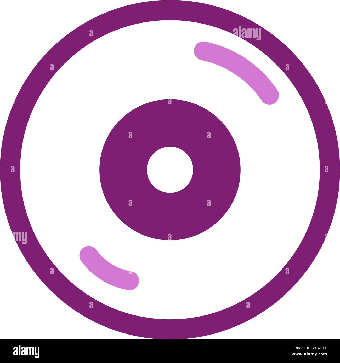 Pink record, illustration, vector on a white background Stock Vector ...