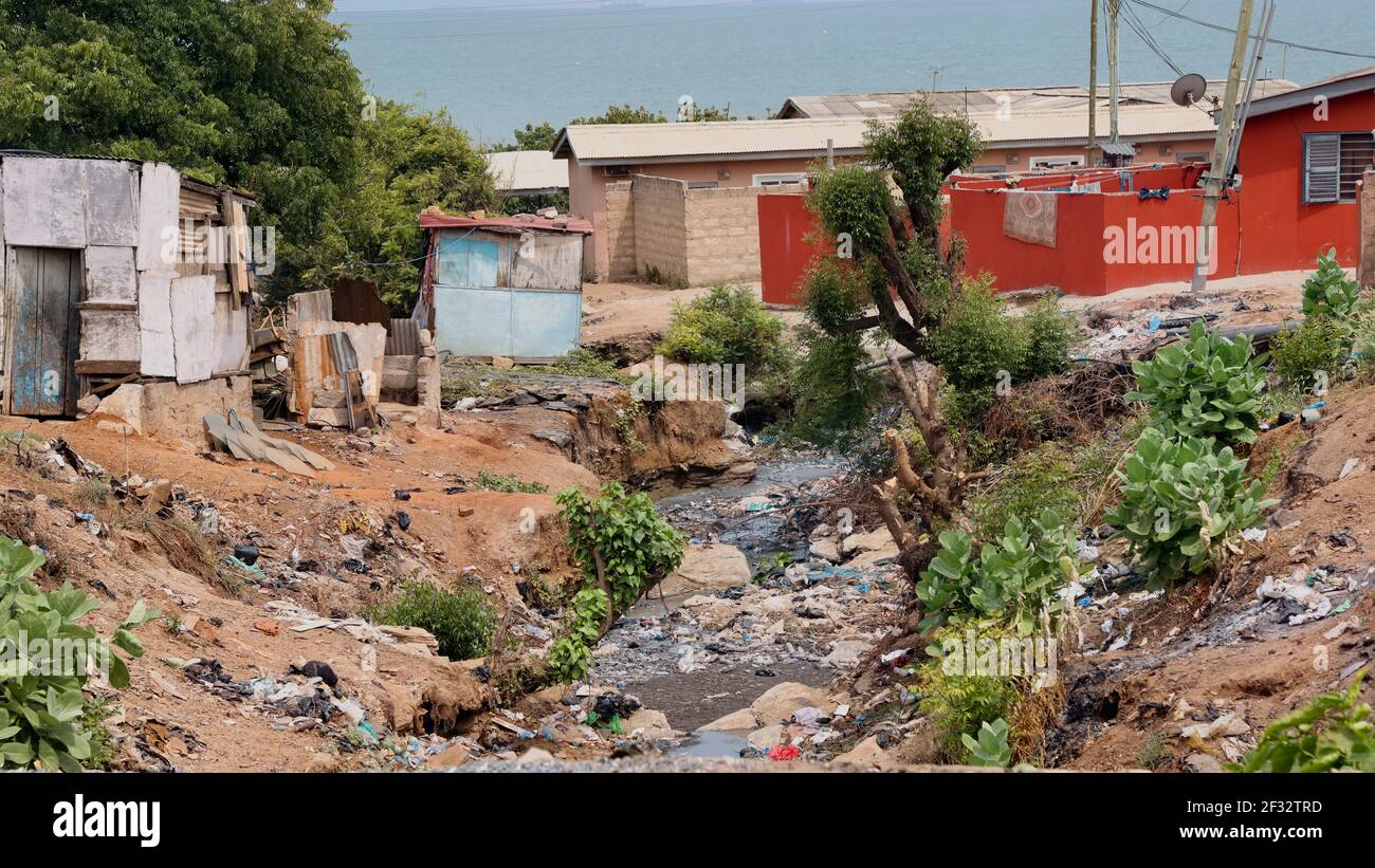 Monrovia Liberia poverty home pollution. Extreme poverty and hunger ...