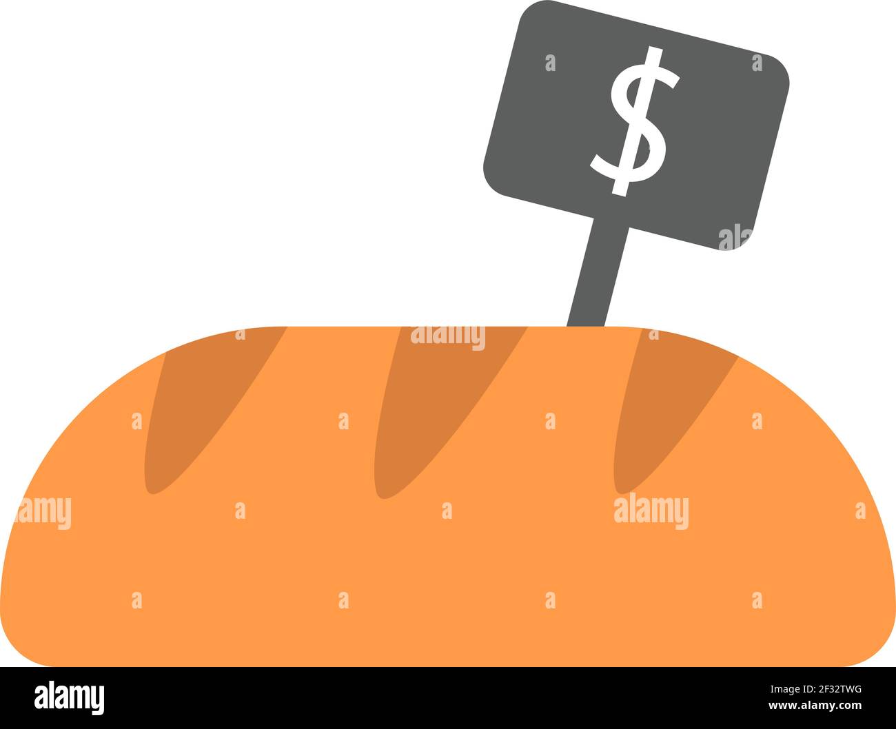 Bread for sale, illustration, vector on a white background Stock Vector ...