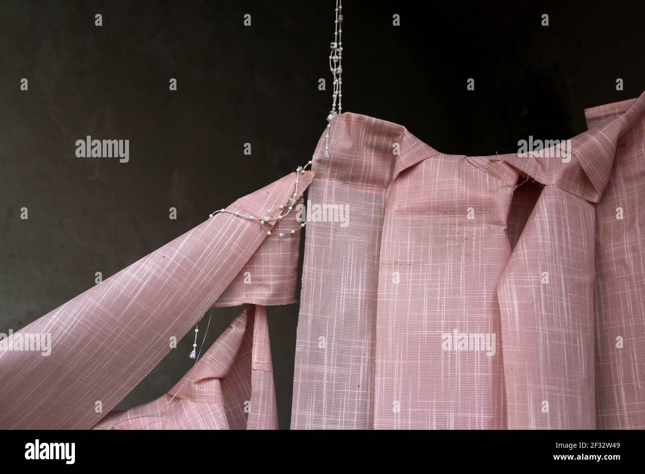 Old And Broken Curtain At The Entrance Stock Photo - Alamy