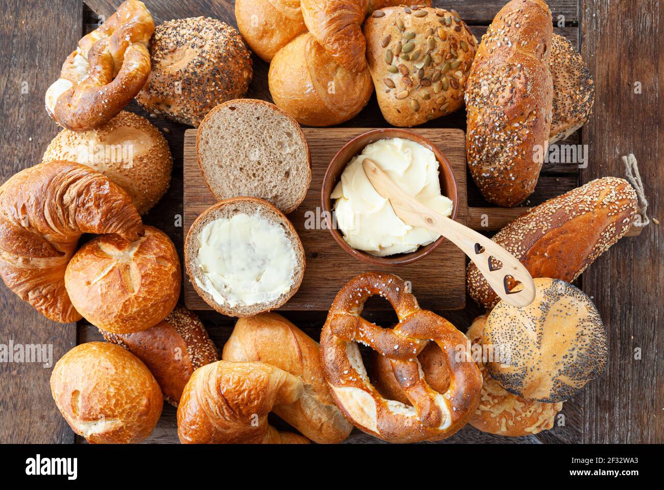 Variety Of German Bread Rolls Stock Photo - Alamy