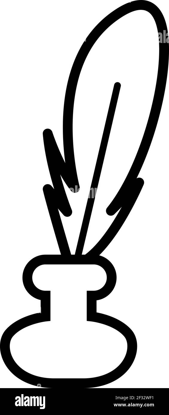 School ink, illustration, vector on a white background Stock Vector ...