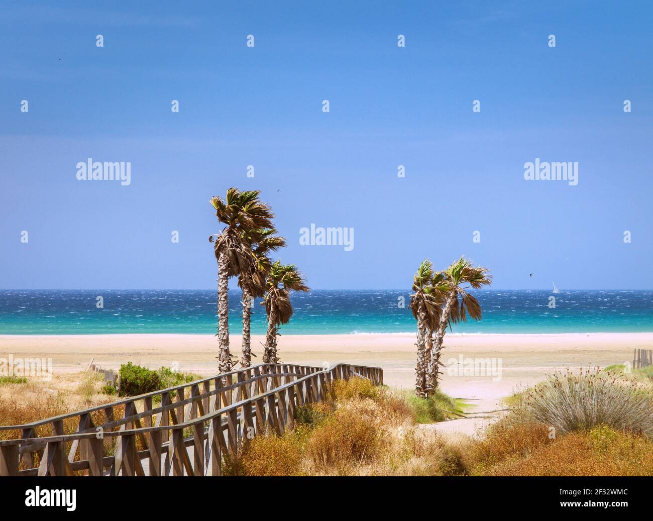 Beach Los Lances, Tarifa, Andalusia, Spain, Europe. Tarifa Is The ...
