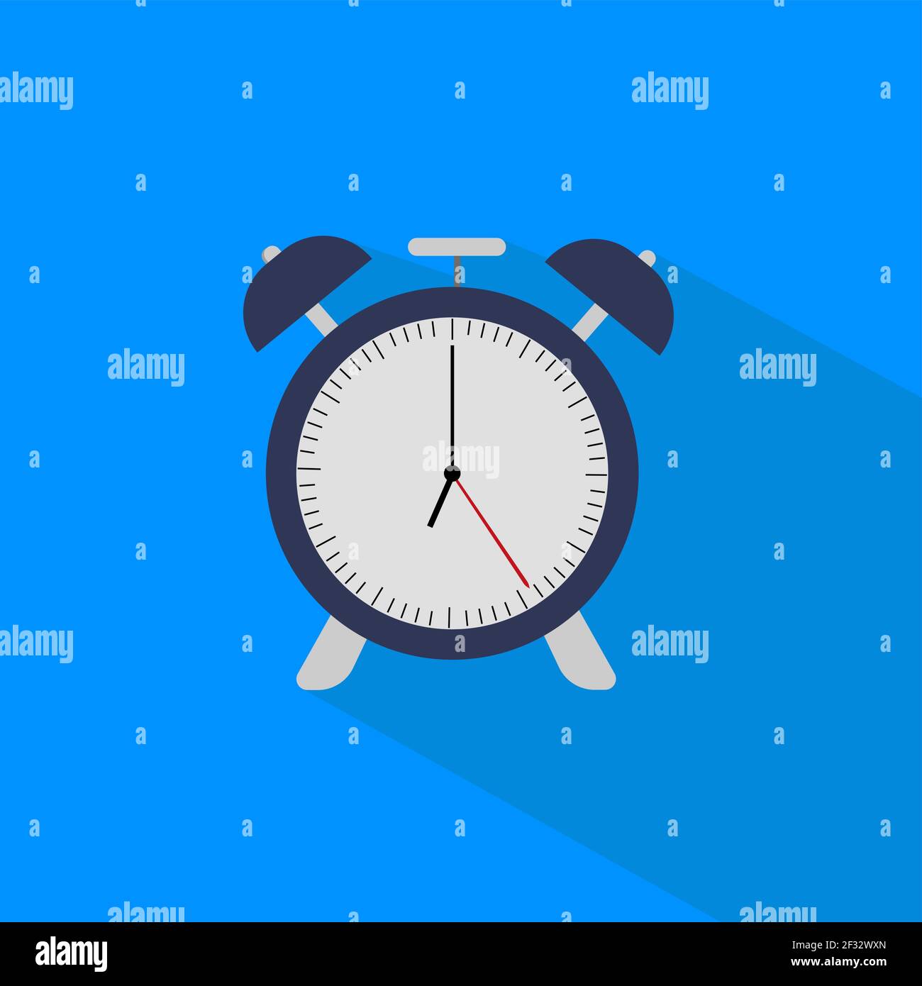 Alarm clock, illustration, vector on white background Stock Vector ...
