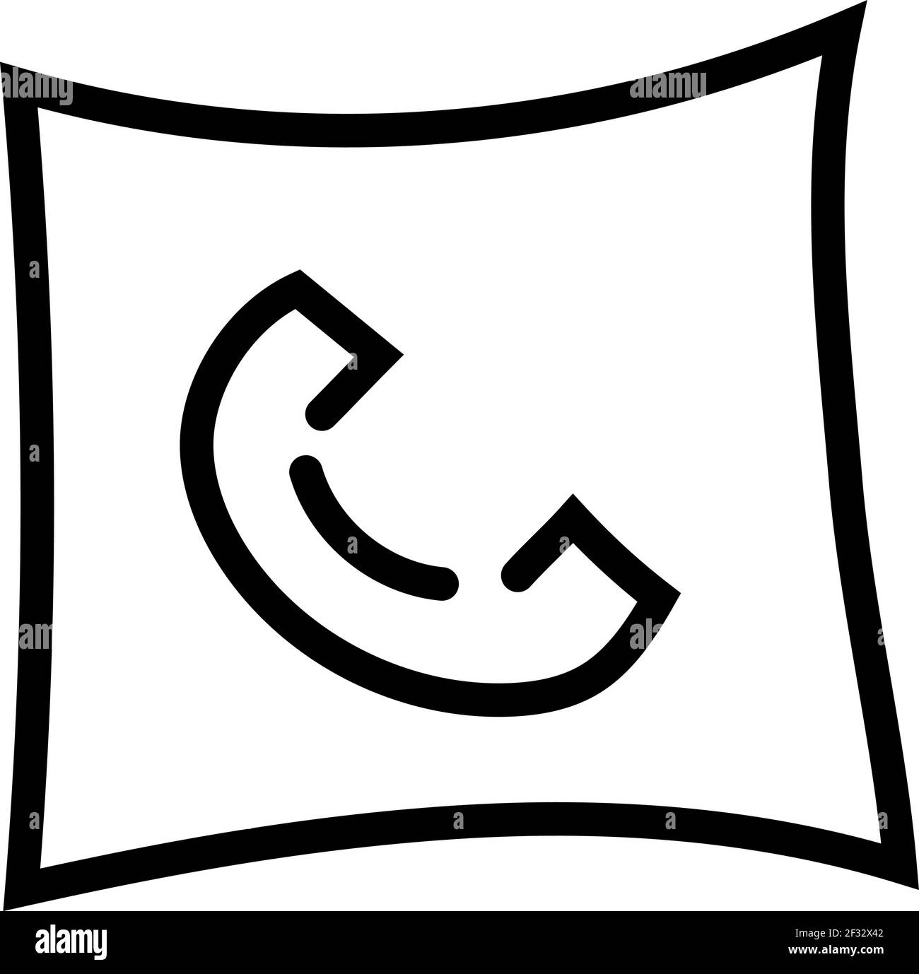 Phone call handle, illustration, vector on a white background Stock ...