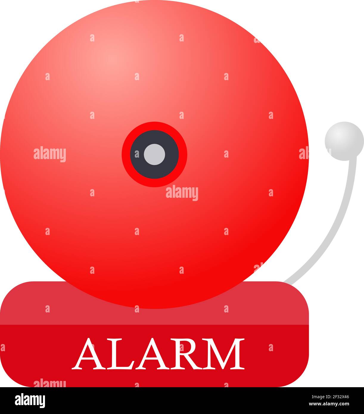 Fire alarm, illustration, vector on white background Stock Vector Image ...