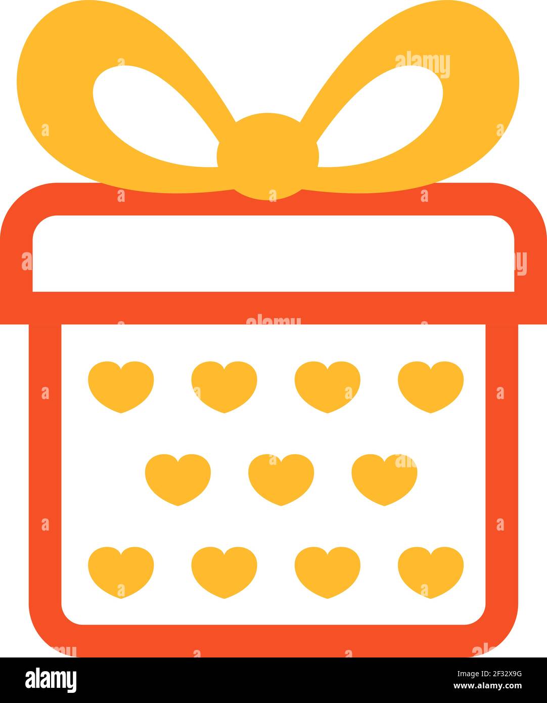 Red paper heart on yellow Stock Vector Images - Alamy