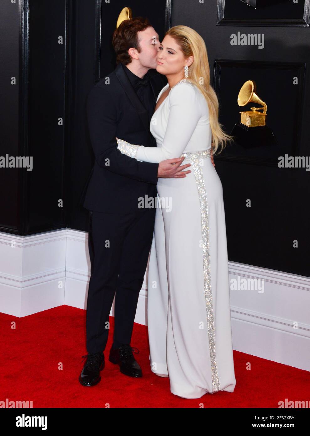 Daryl Sabara, Meghan Trainor at 61st Annual Grammy Awards, Staples ...