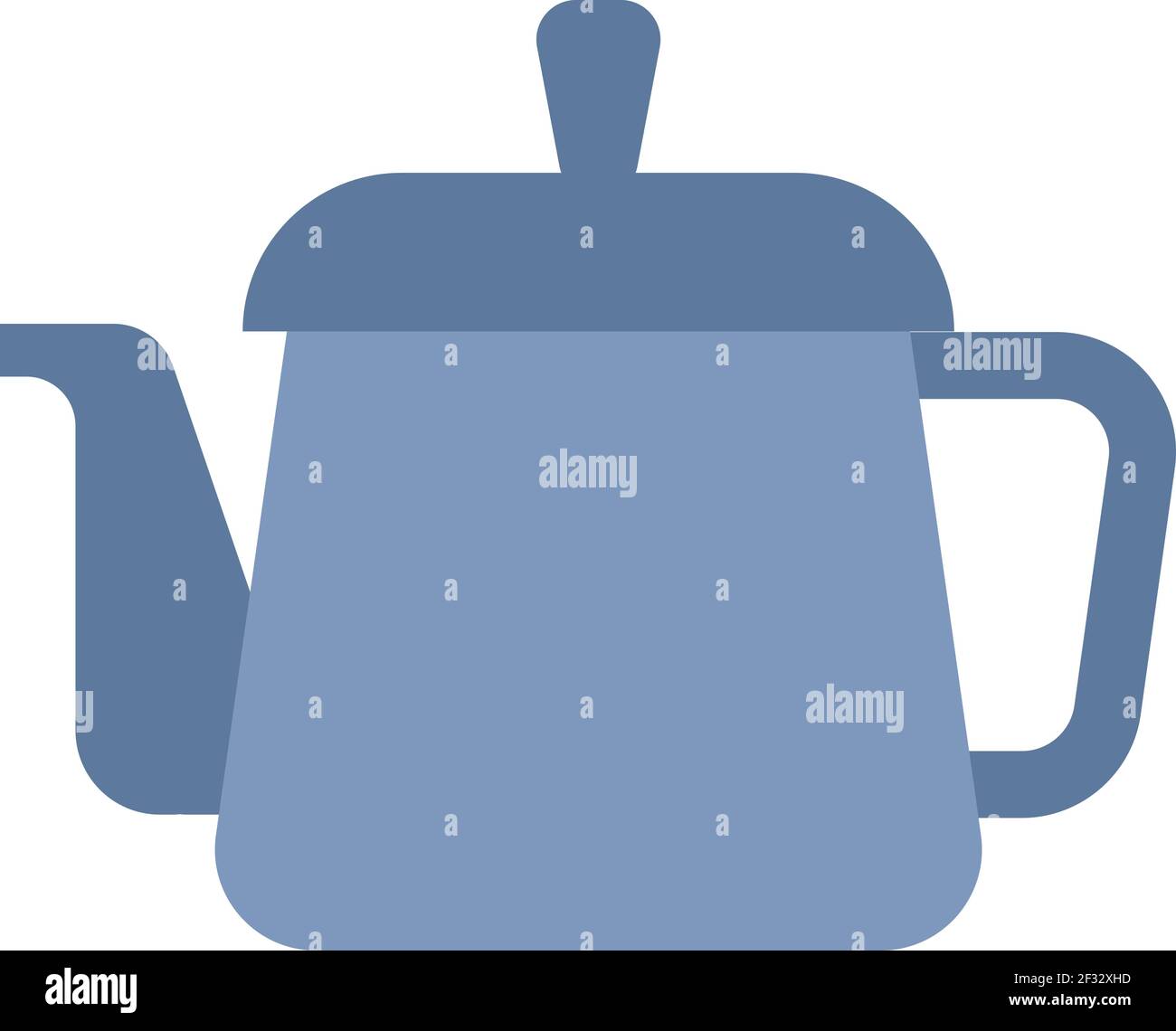 Blue teapot, illustration, vector on a white background Stock Vector ...