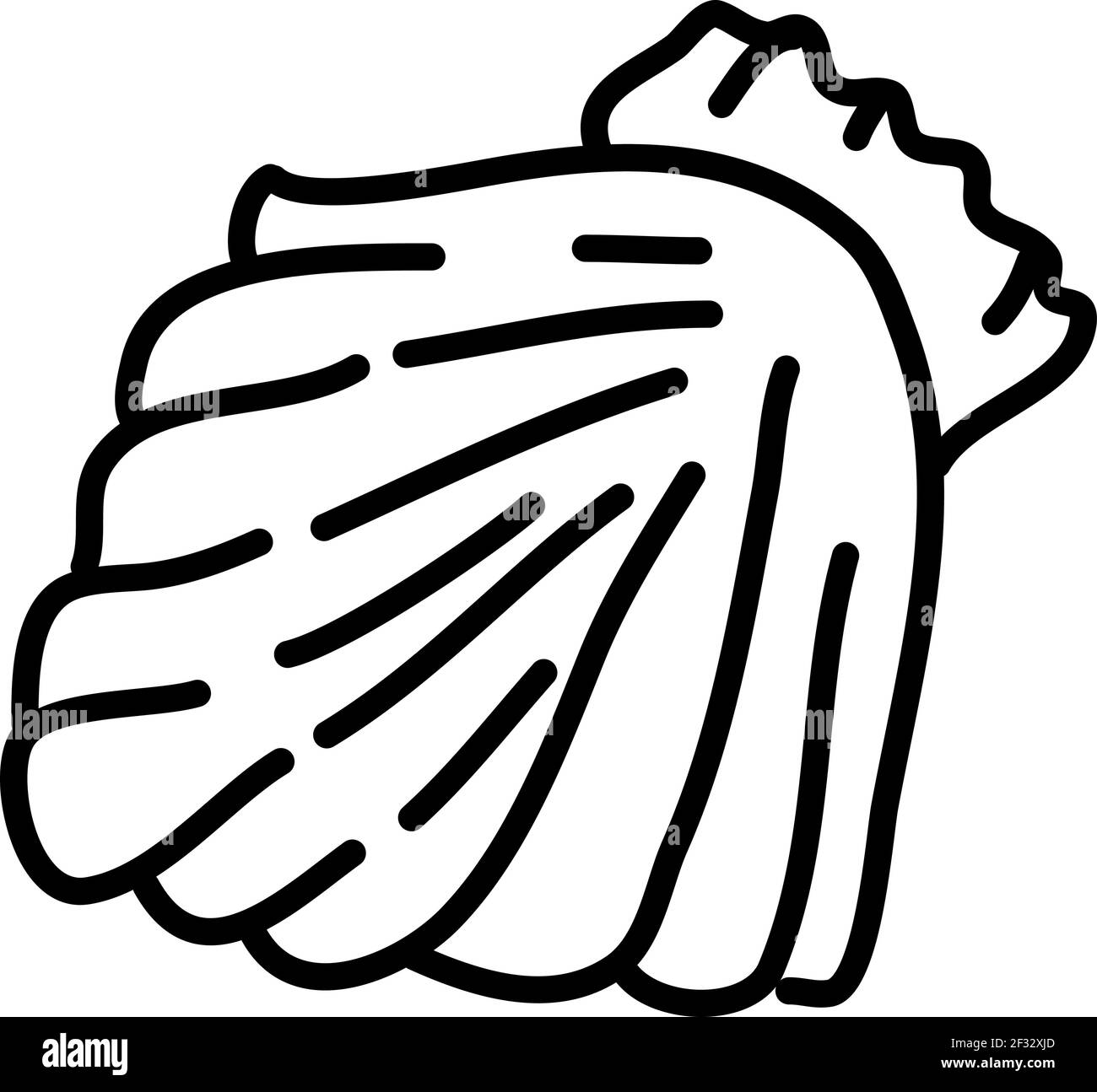 Closed sea shell, illustration, vector on a white background Stock ...