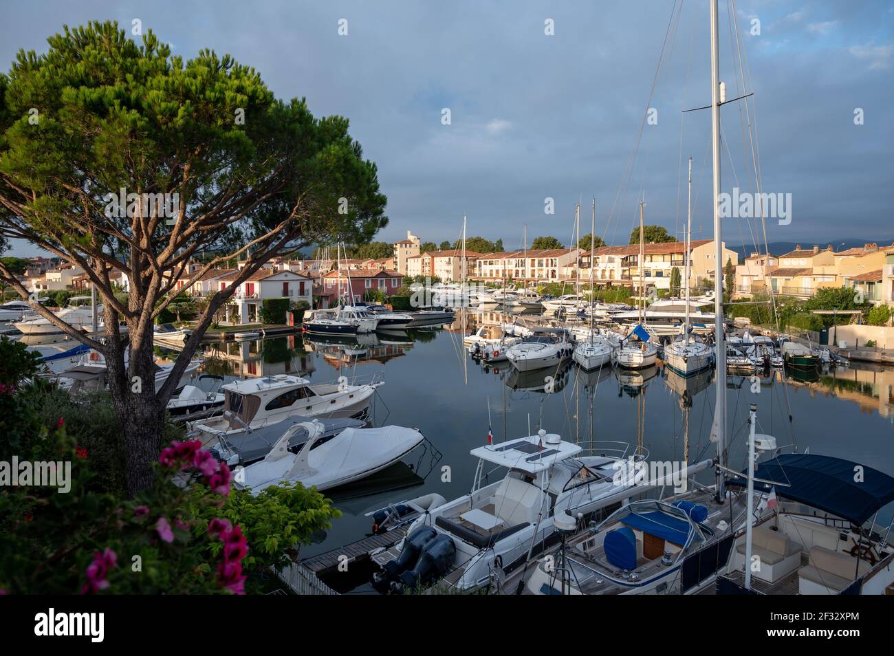 Travel and summer vacation destination, view on houses, roofs, canals ...