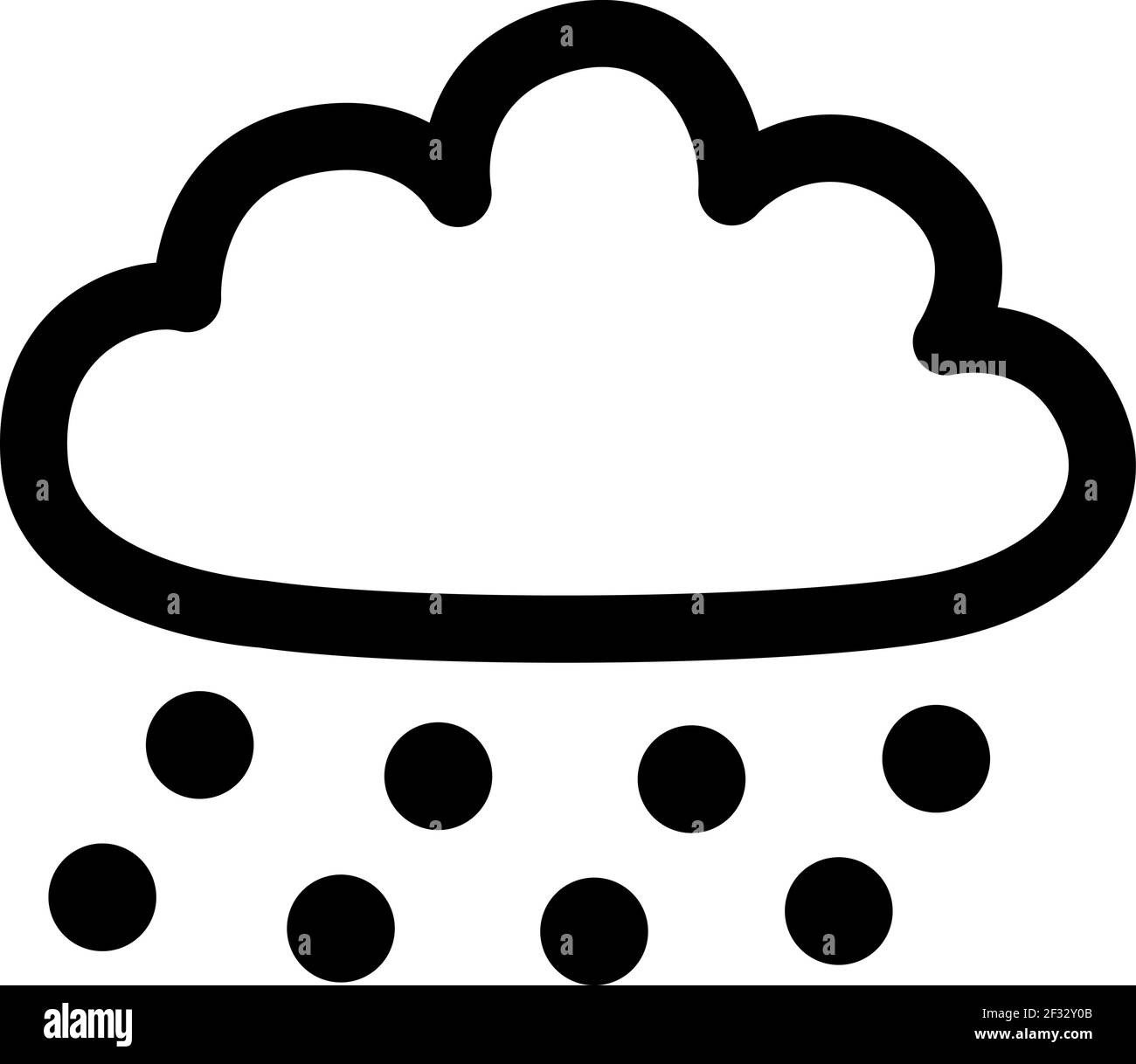 Snow cloud, illustration, vector on a white background Stock Vector ...