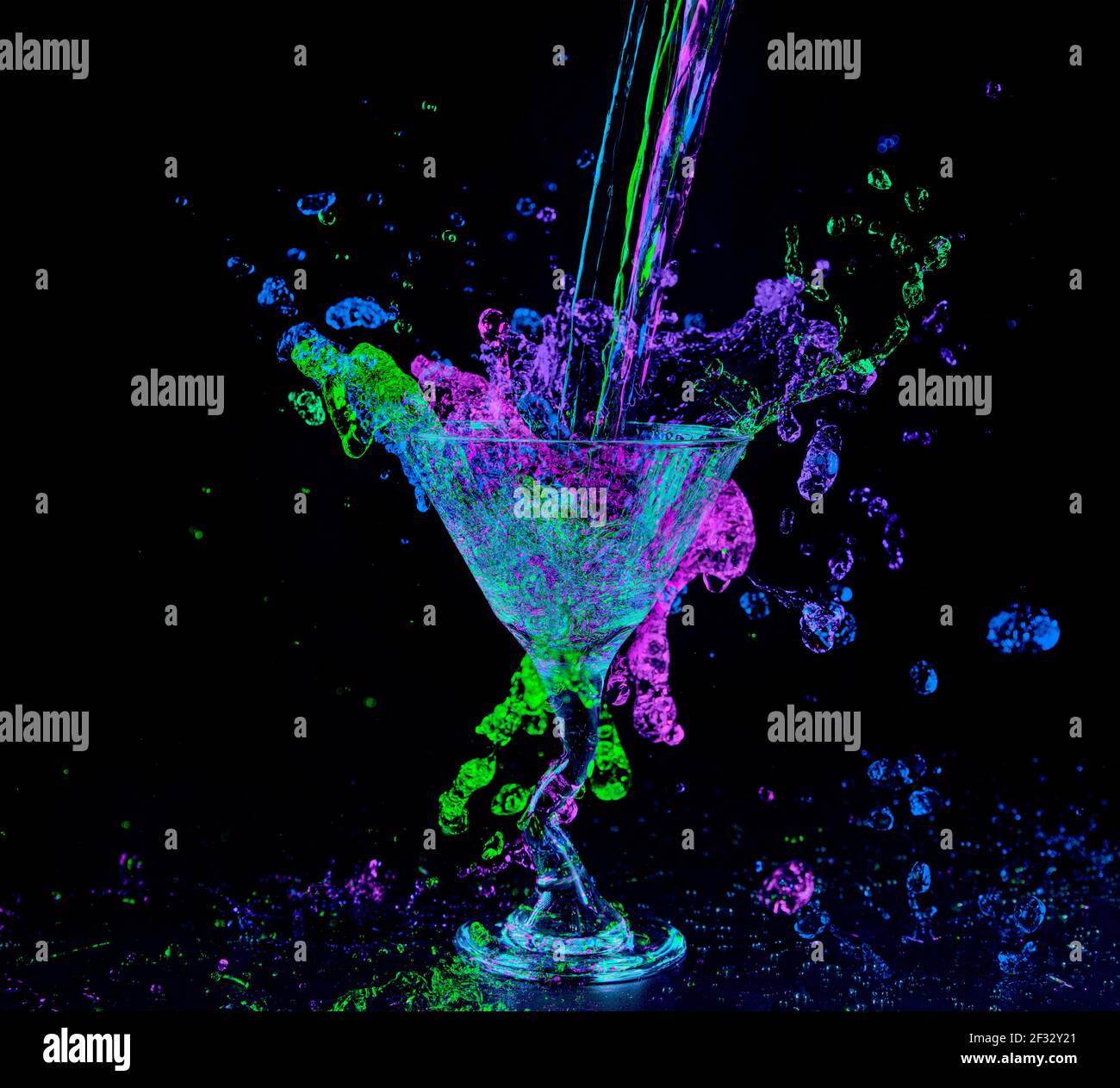 Neon splash hi-res stock photography and images - Alamy