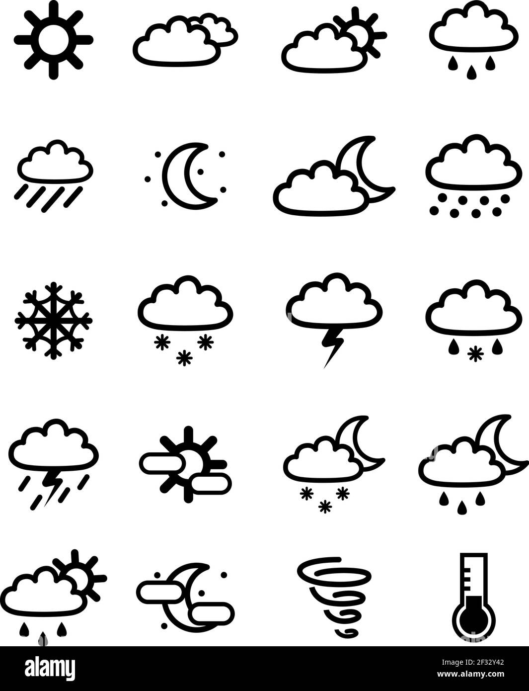 Weather cast, illustration, vector on a white background Stock Vector ...