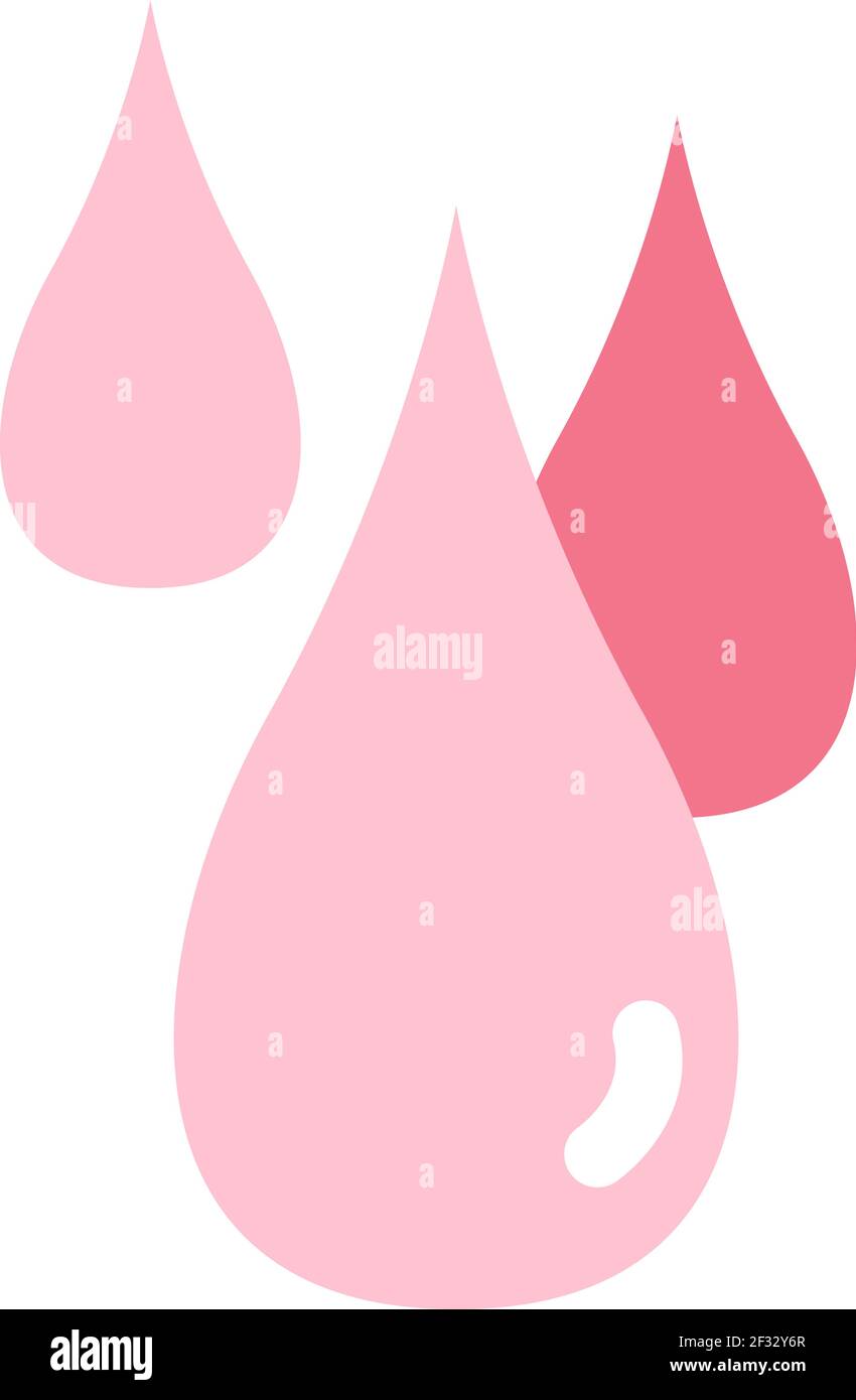 Pink drops, illustration, vector on a white background Stock Vector ...