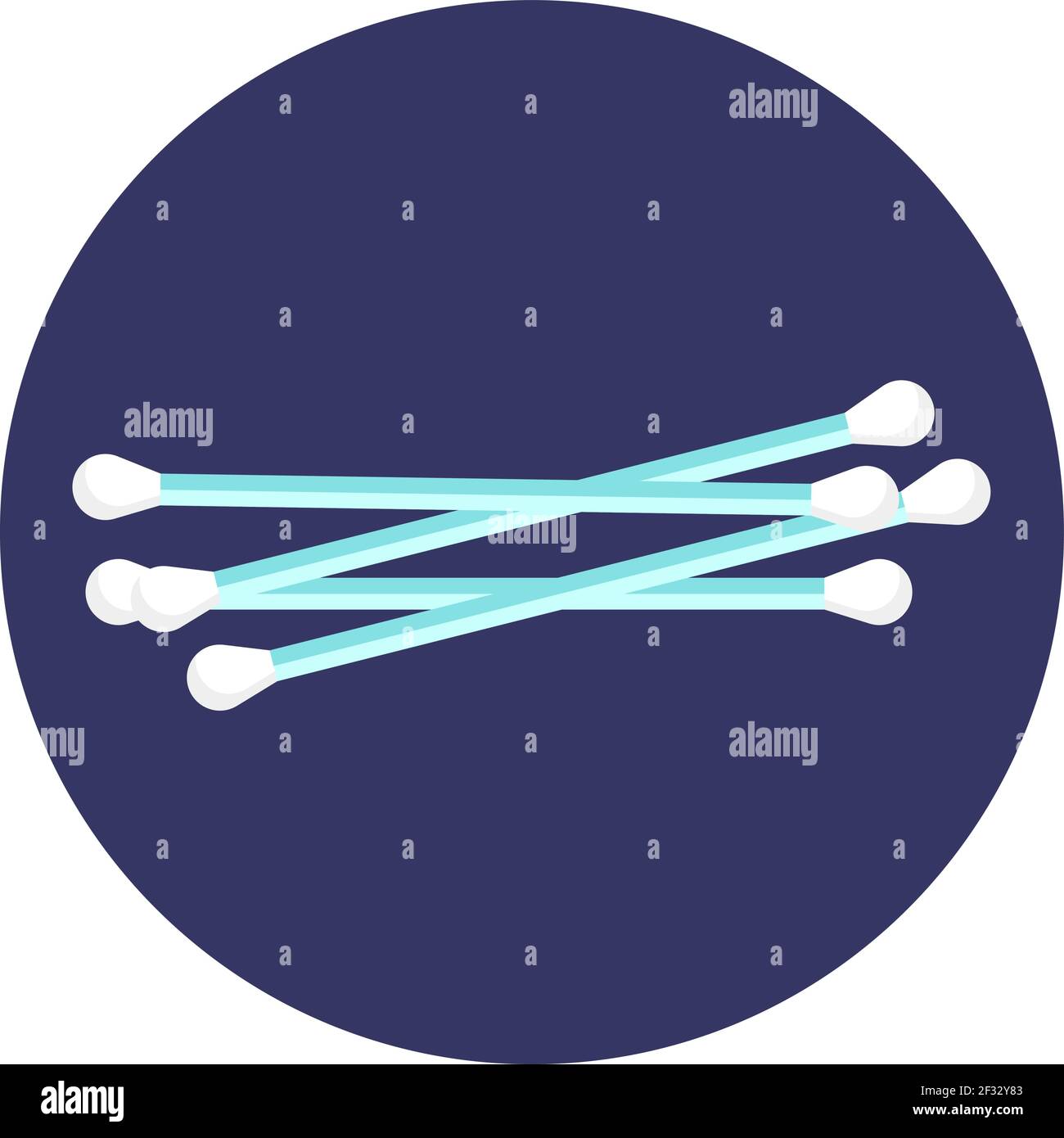 Cotton buds, illustration, vector on white background Stock Vector ...