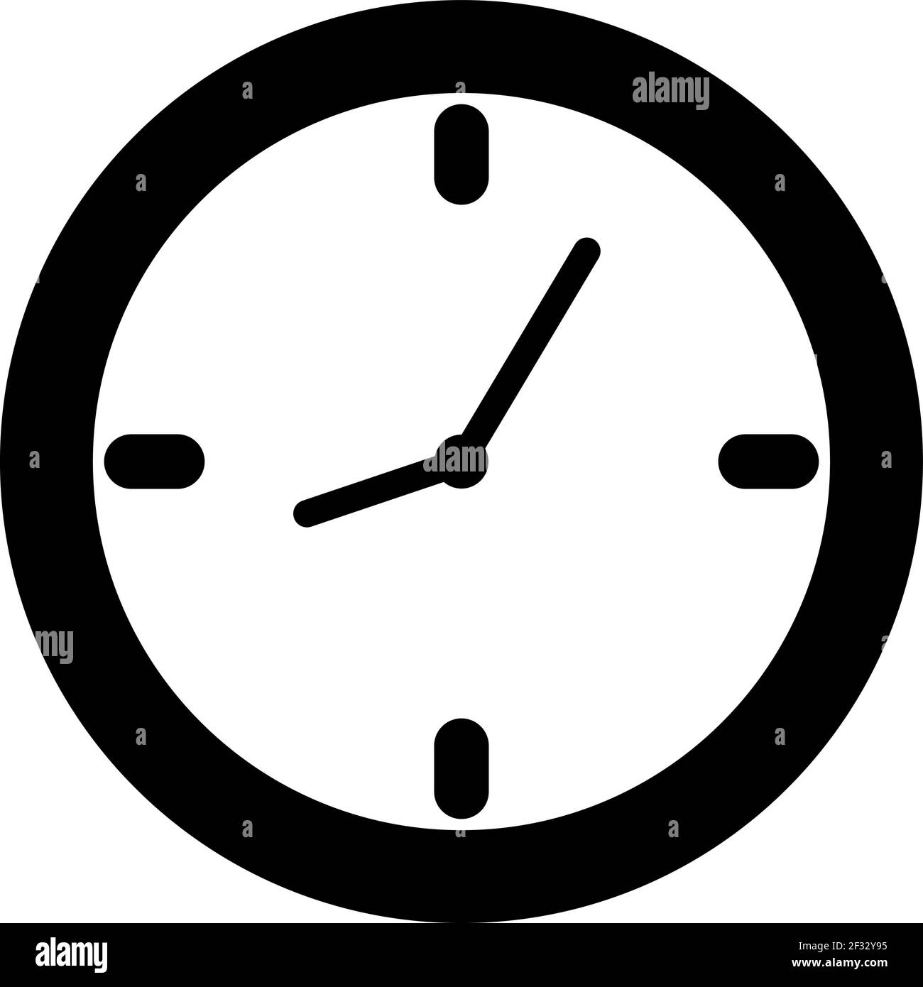 Work clock, illustration, vector on a white background Stock Vector ...