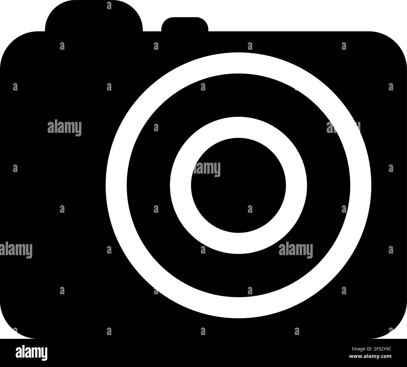 Black camera, illustration, vector on a white background Stock Vector ...