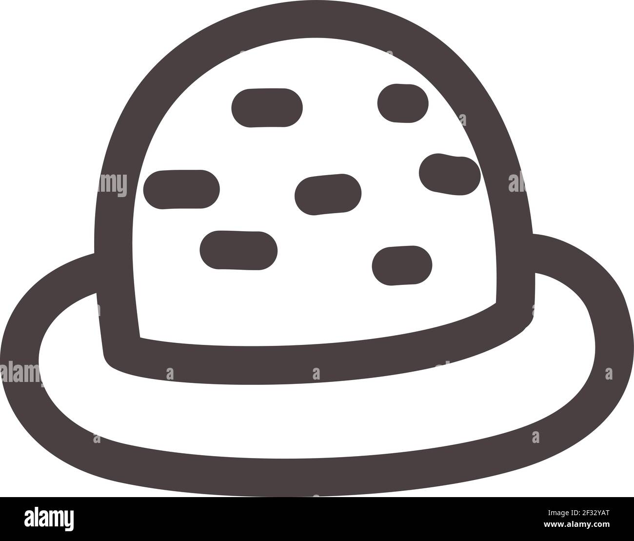 Vintage hat, illustration, vector on a white background Stock Vector ...