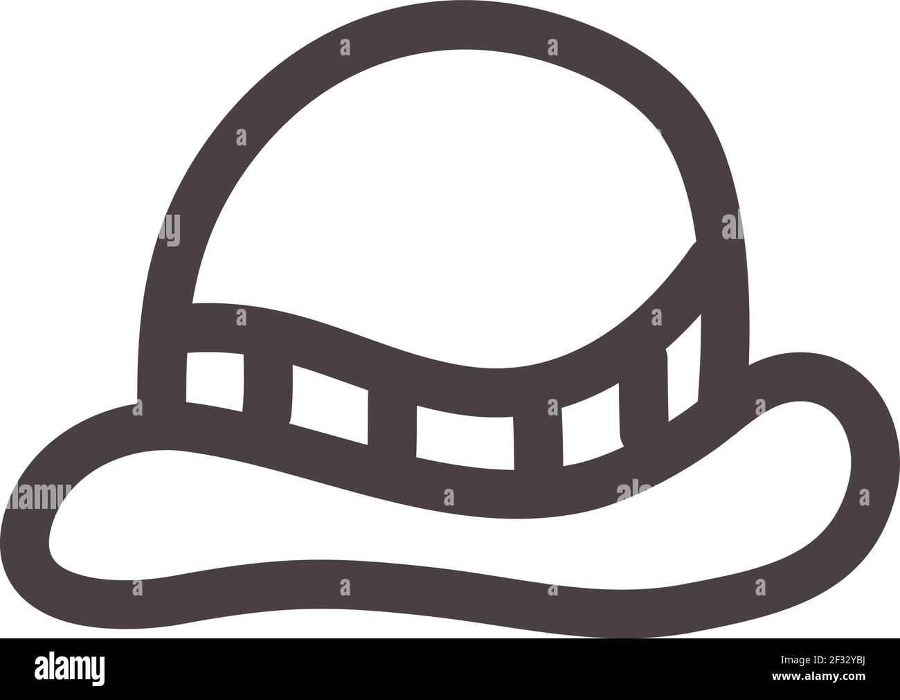 Classic hat, illustration, vector on a white background Stock Vector ...