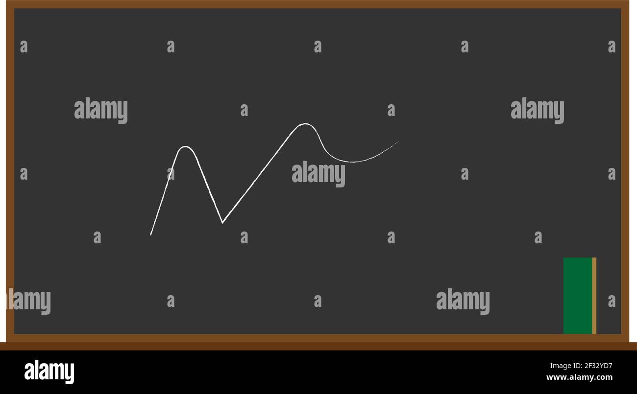 School blackboard, illustration, vector on white background Stock ...