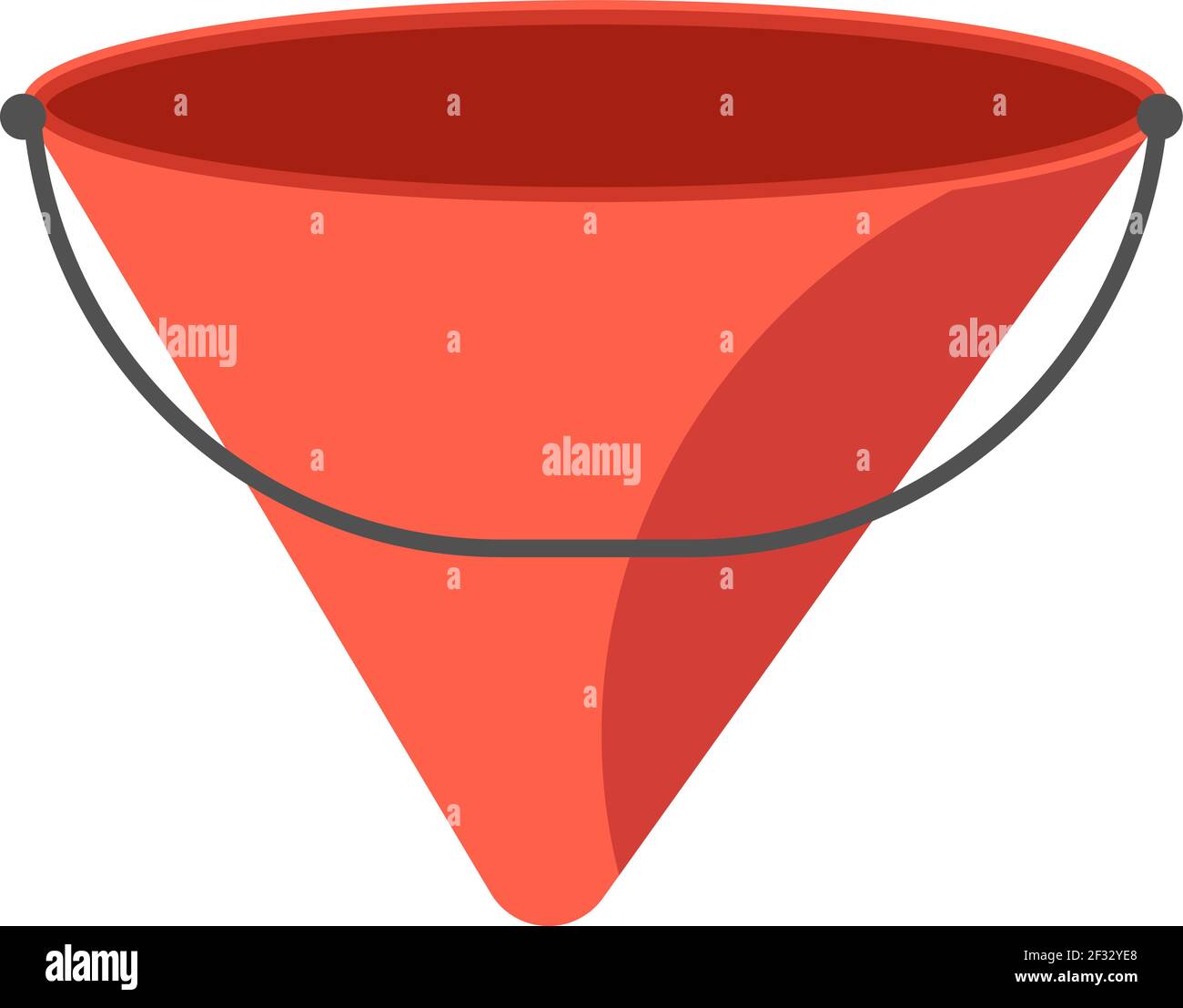 Fire bucket, illustration, vector on white background Stock Vector ...