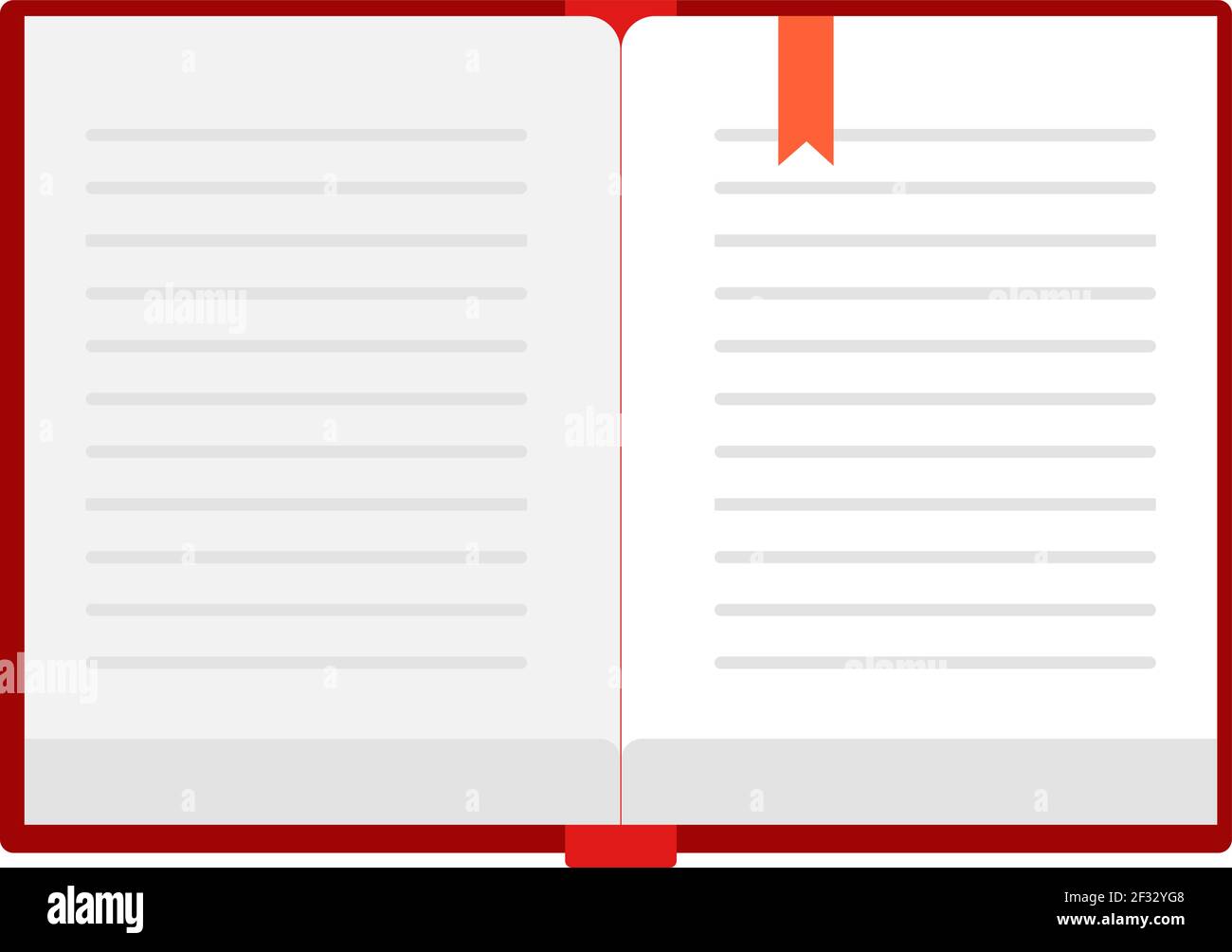 Open notebook, illustration, vector on white background Stock Vector ...