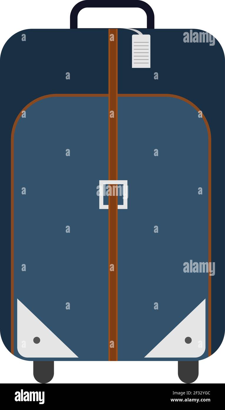 Blue travel suitcase Stock Vector Images - Alamy