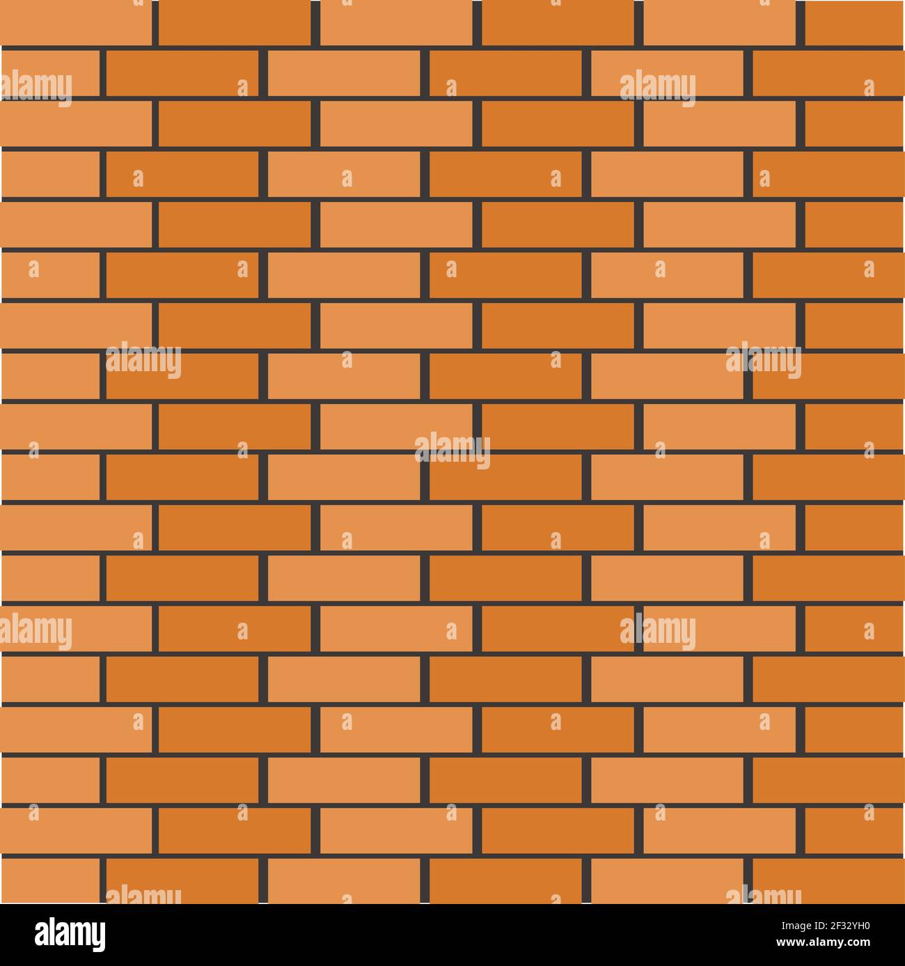 Brick wall, illustration, vector on white background Stock Vector Image ...