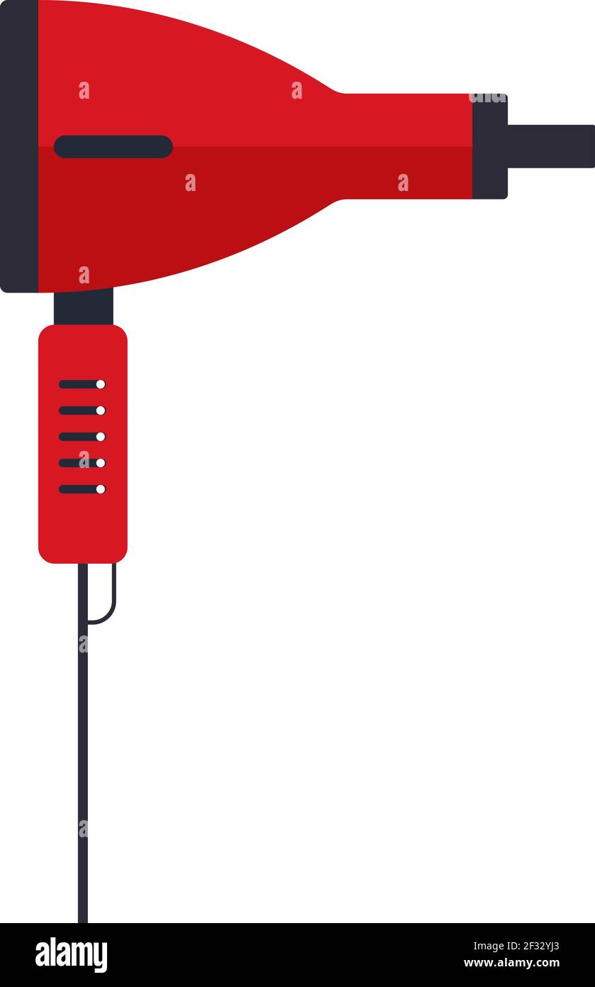 Hair dryer, illustration, vector on white background Stock Vector Image ...