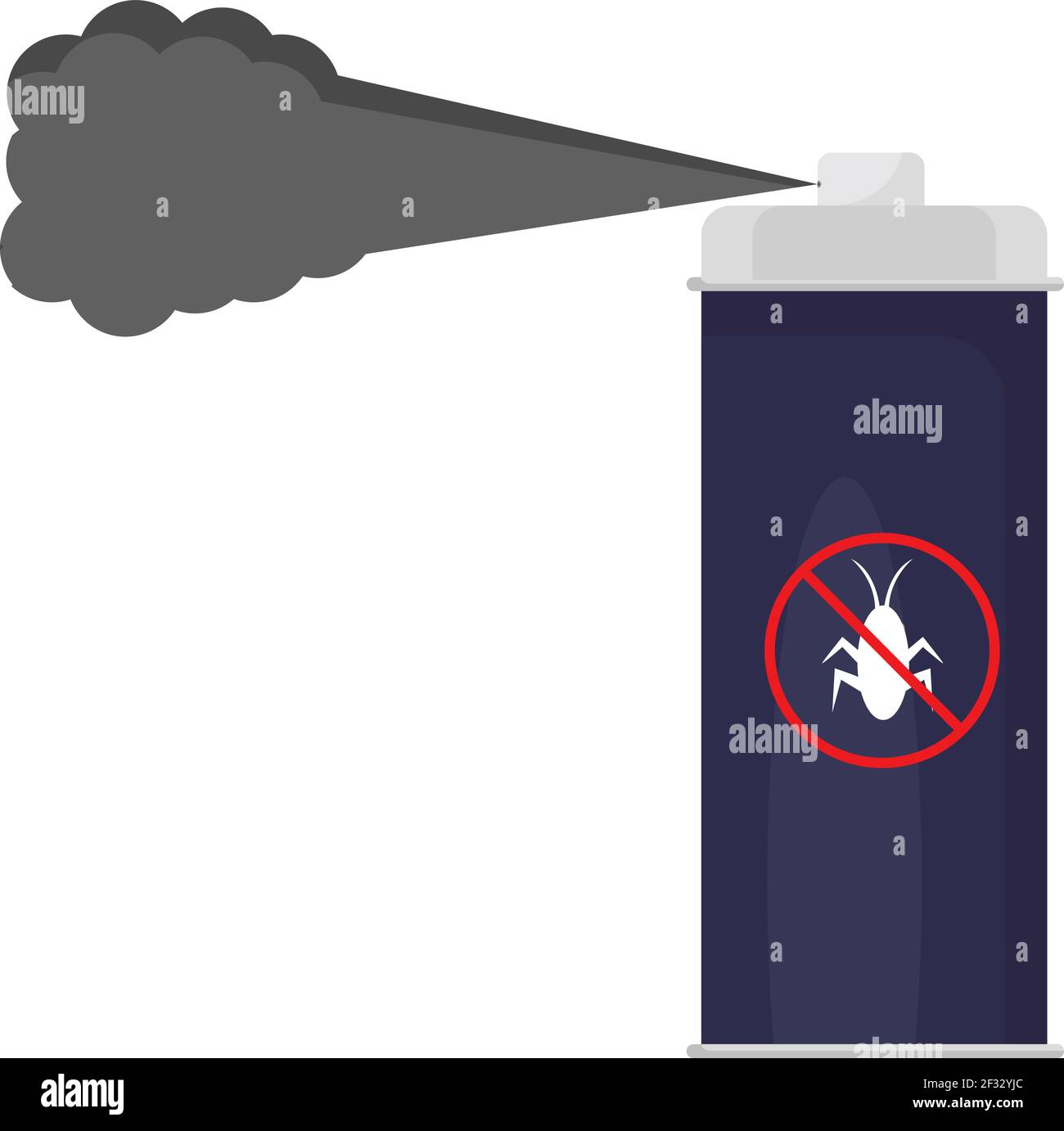 Insect spray, illustration, vector on white background Stock Vector ...