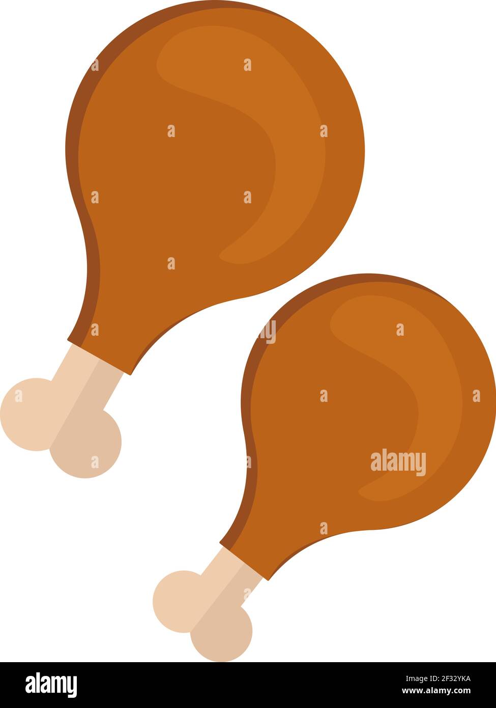 Chicken legs, illustration, vector on white background Stock Vector ...