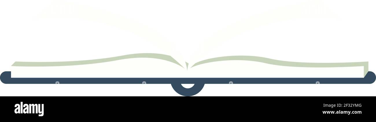 Open book, illustration, vector on white background Stock Vector Image ...