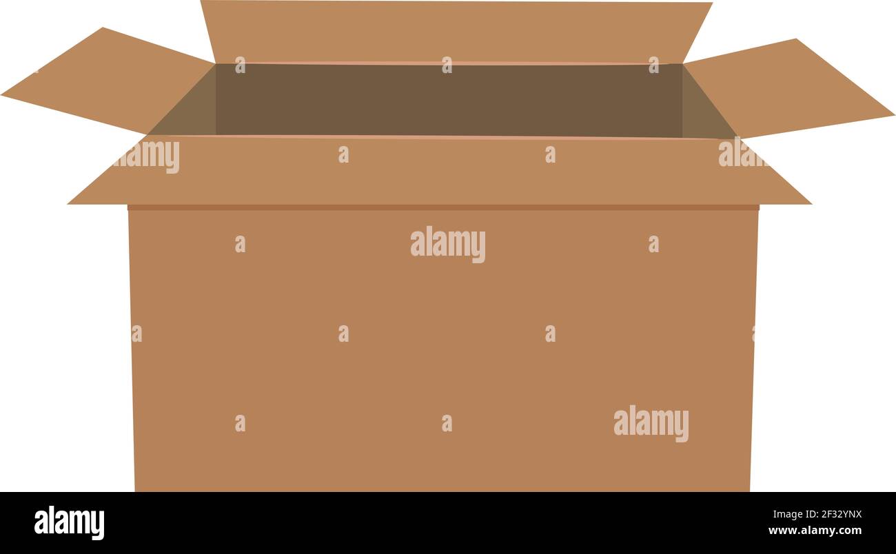 Open box, illustration, vector on white background Stock Vector Image ...