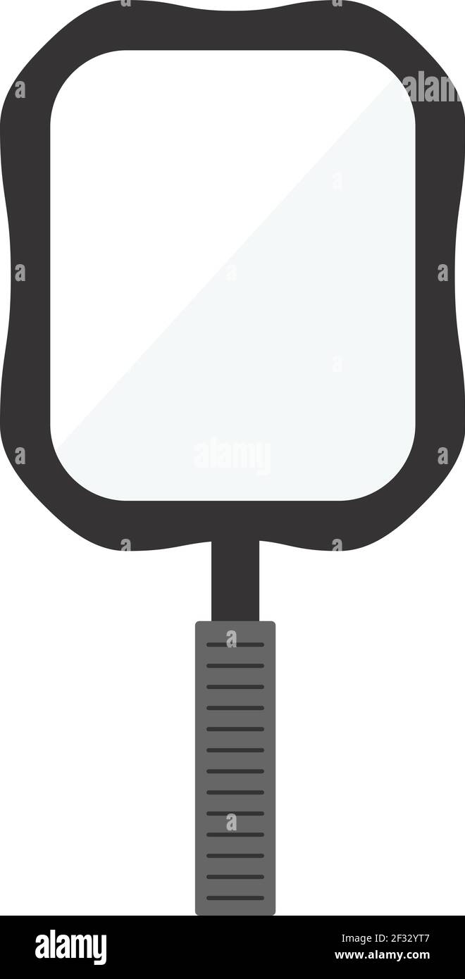 Hand mirror, illustration, vector on white background Stock Vector ...