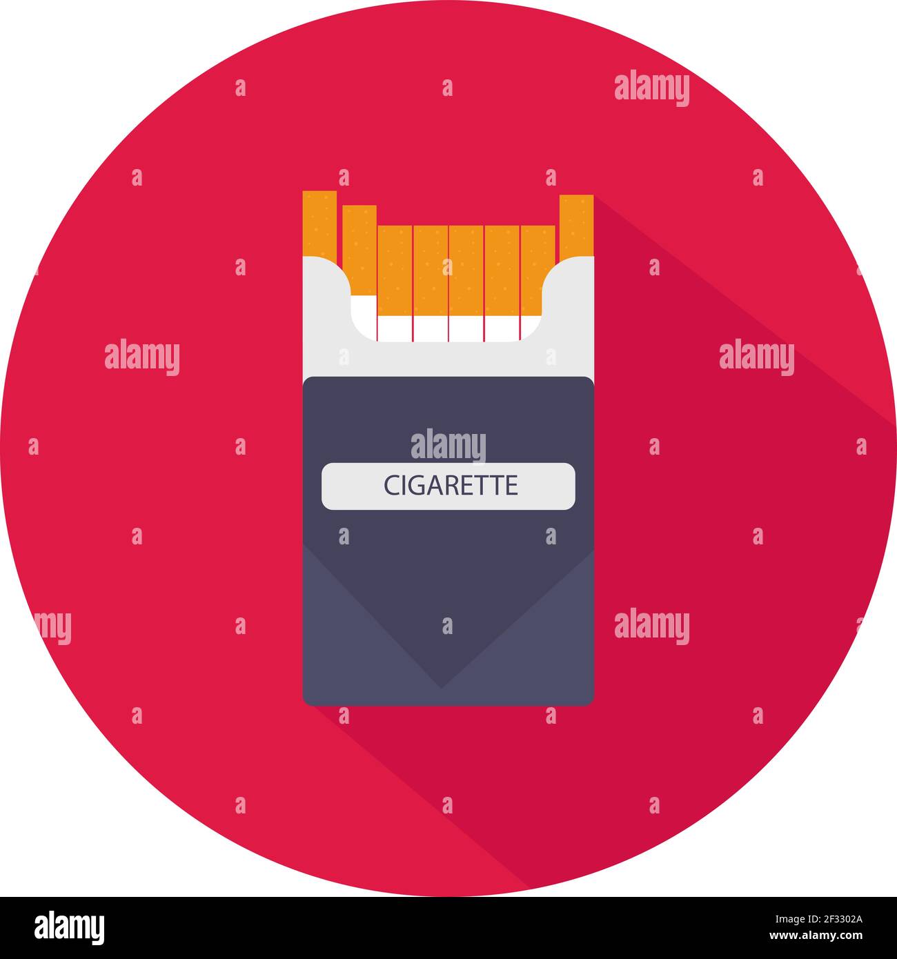 Pack of cigarettes, illustration, vector on white background Stock ...