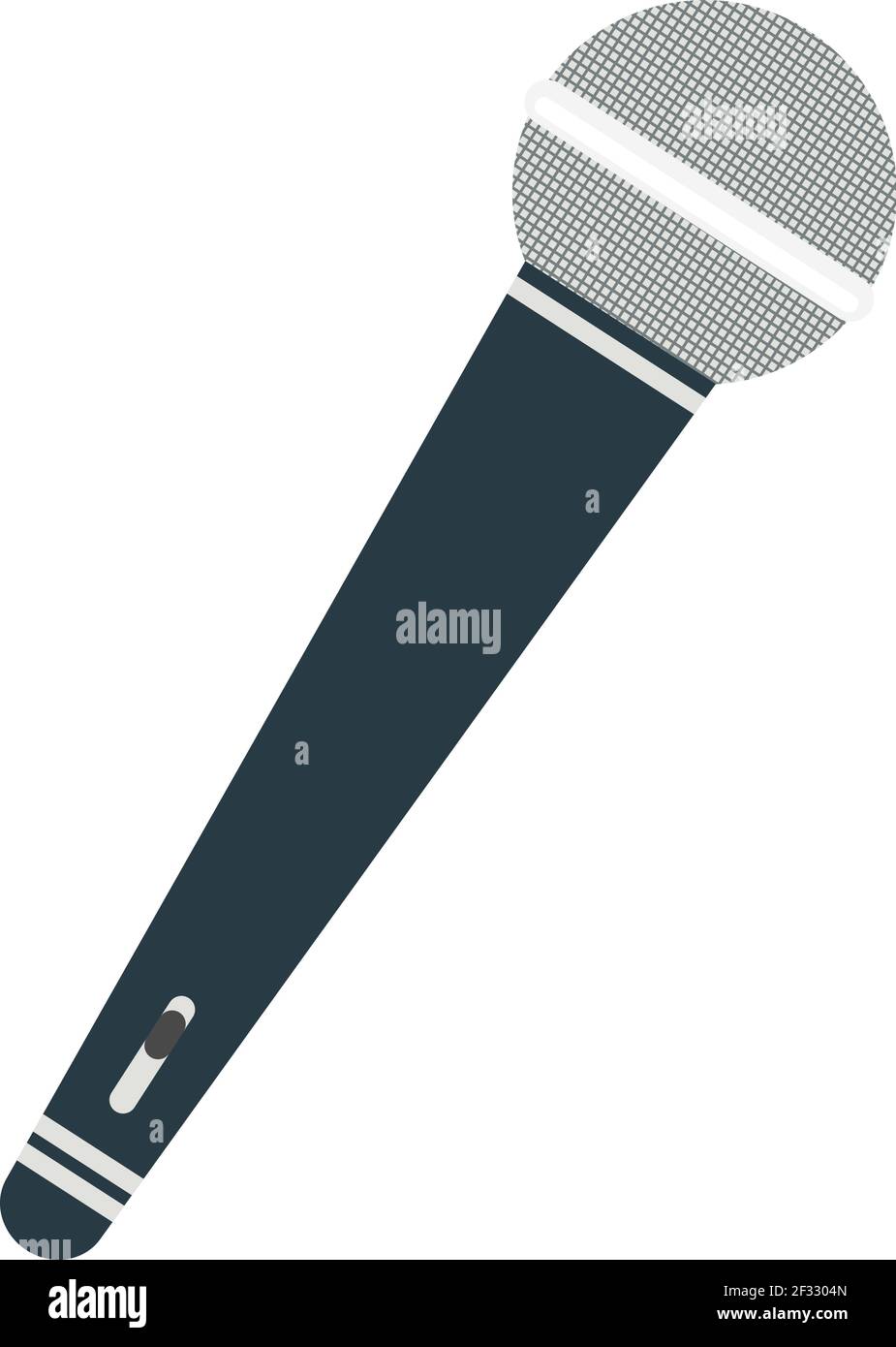 Hand microphone, illustration, vector on white background Stock Vector ...