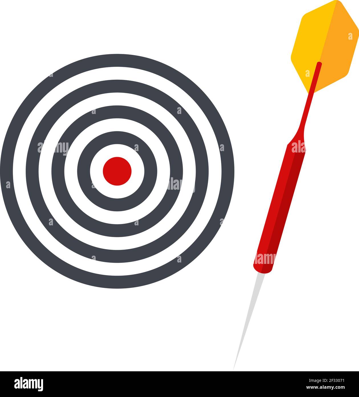 Dart and arrow, illustration, vector on white background Stock Vector ...