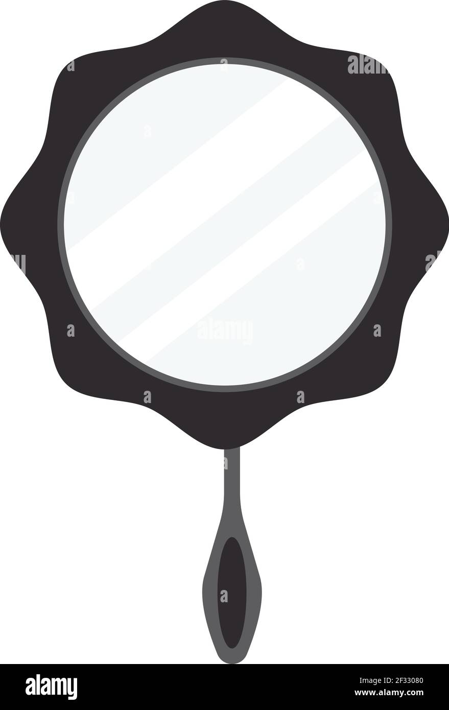 Circle mirror, illustration, vector on white background Stock Vector ...