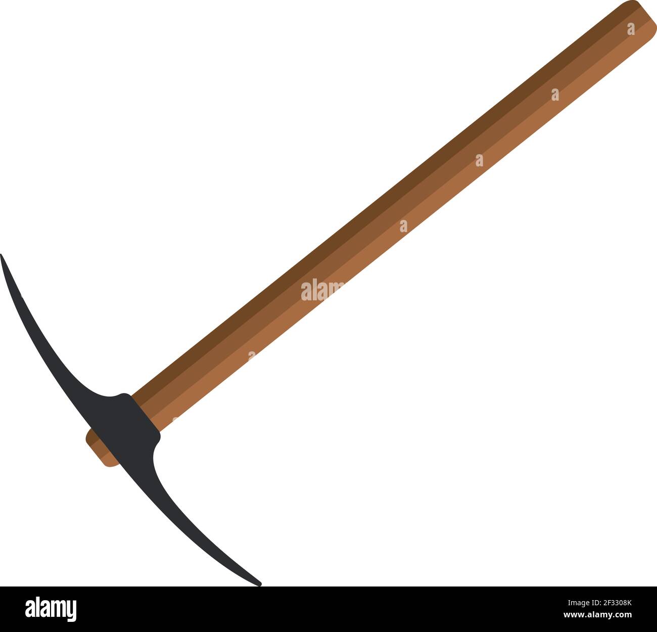 Digging tool, illustration, vector on white background Stock Vector ...