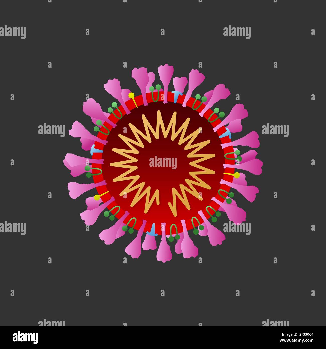 Human cells under microscope Stock Vector Images - Alamy