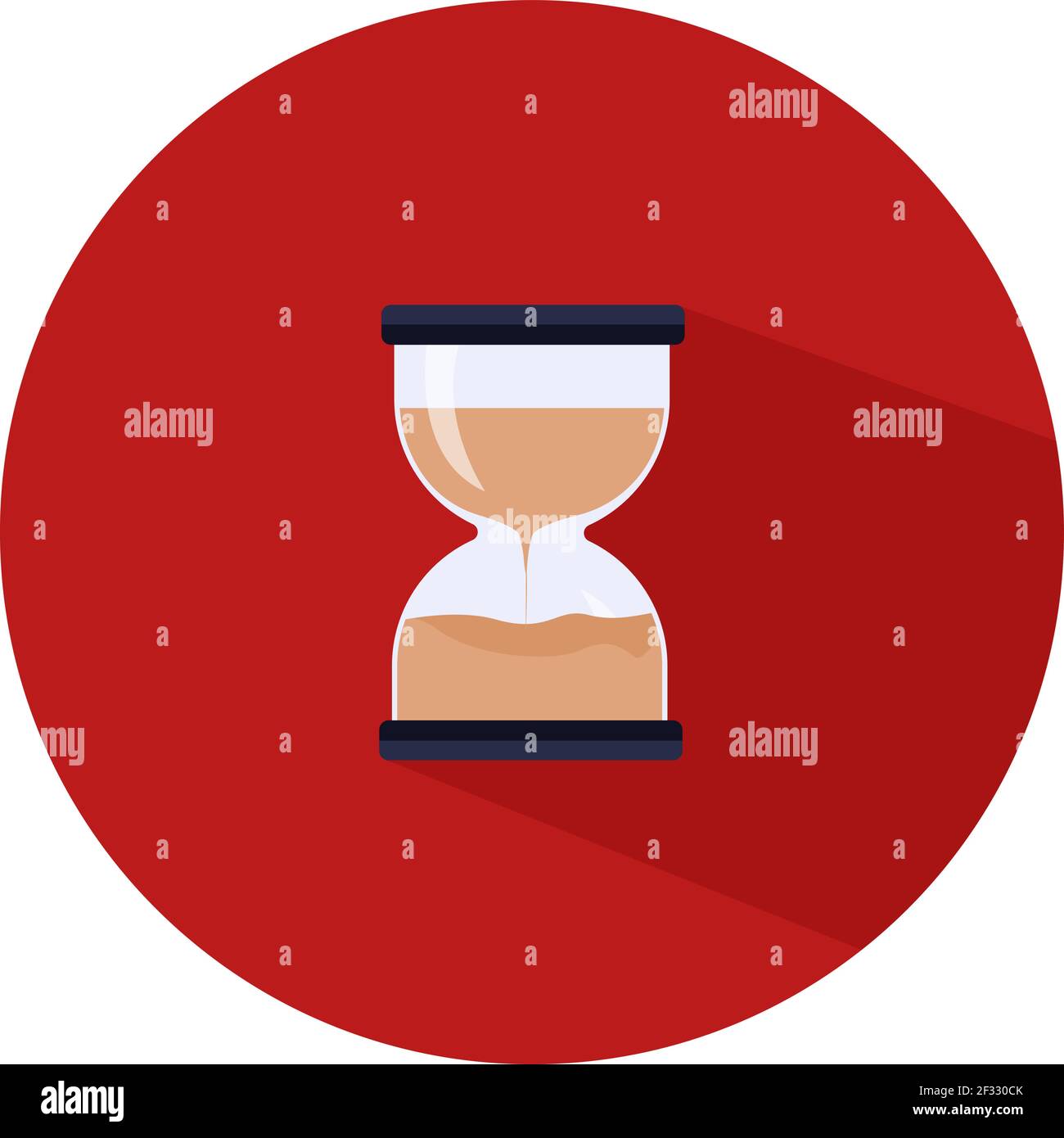Sand timer, illustration, vector on white background Stock Vector Image ...