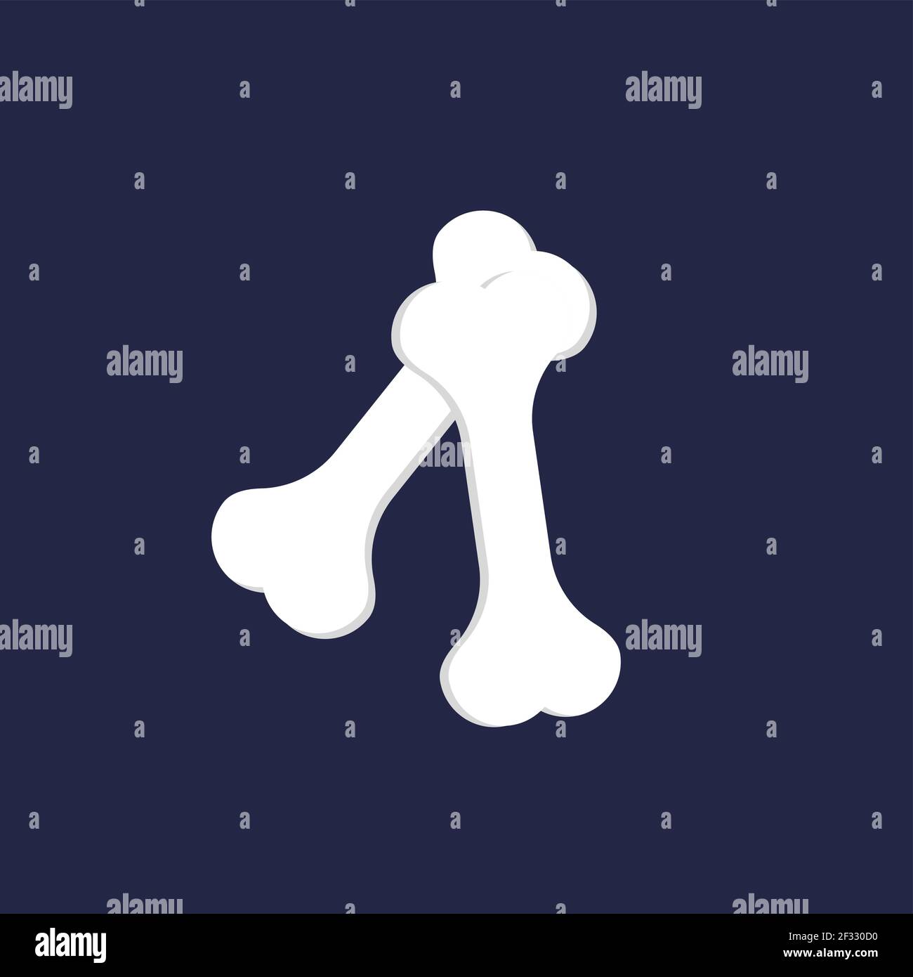 Dog Chew Bone, illustration, vector on white background Stock Vector ...