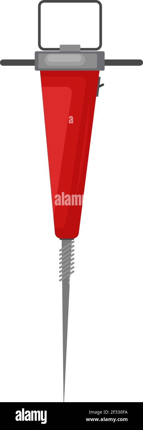 Digging machine, illustration, vector on white background Stock Vector ...