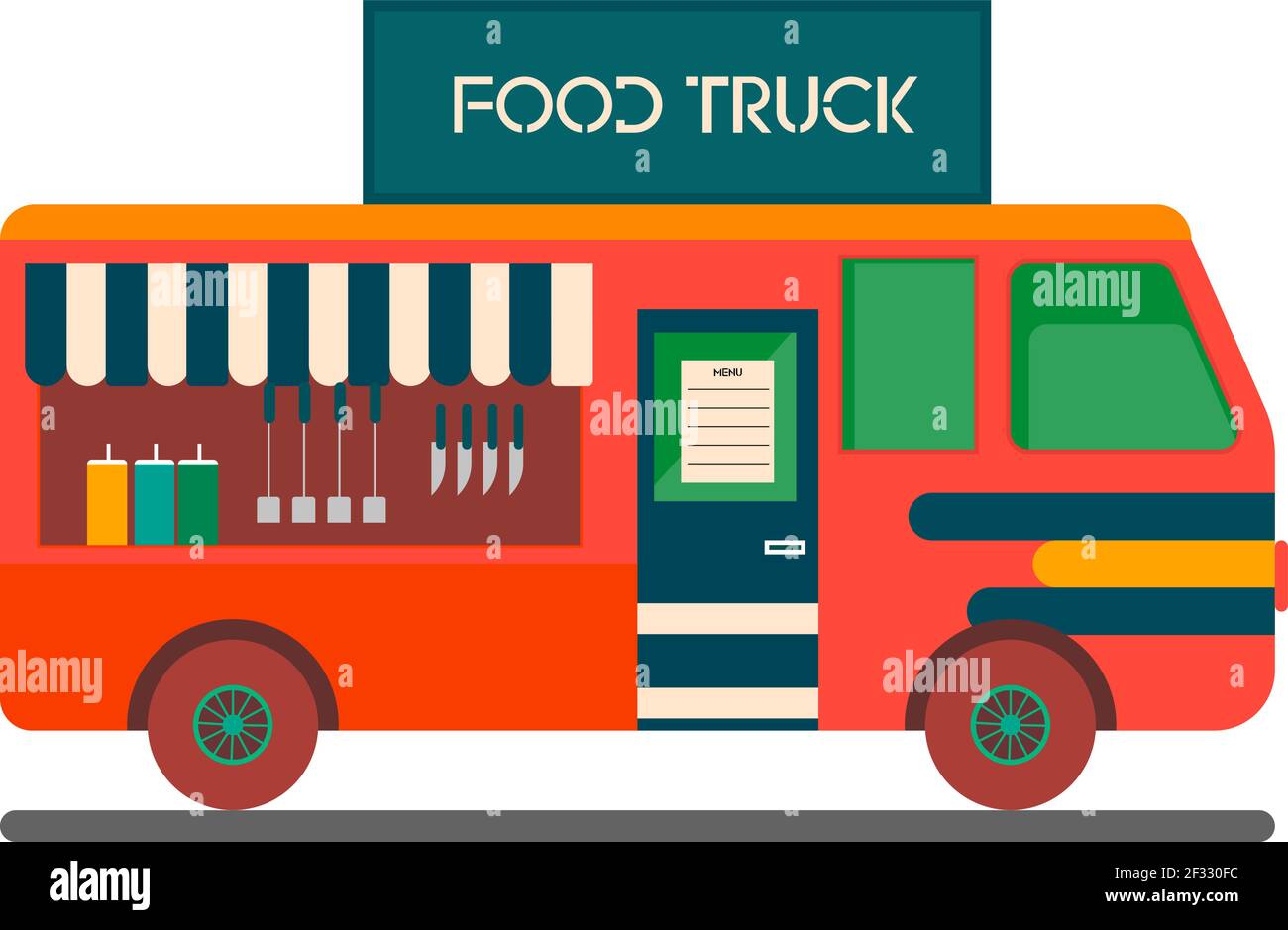 White food truck on Cut Out Stock Images & Pictures - Alamy