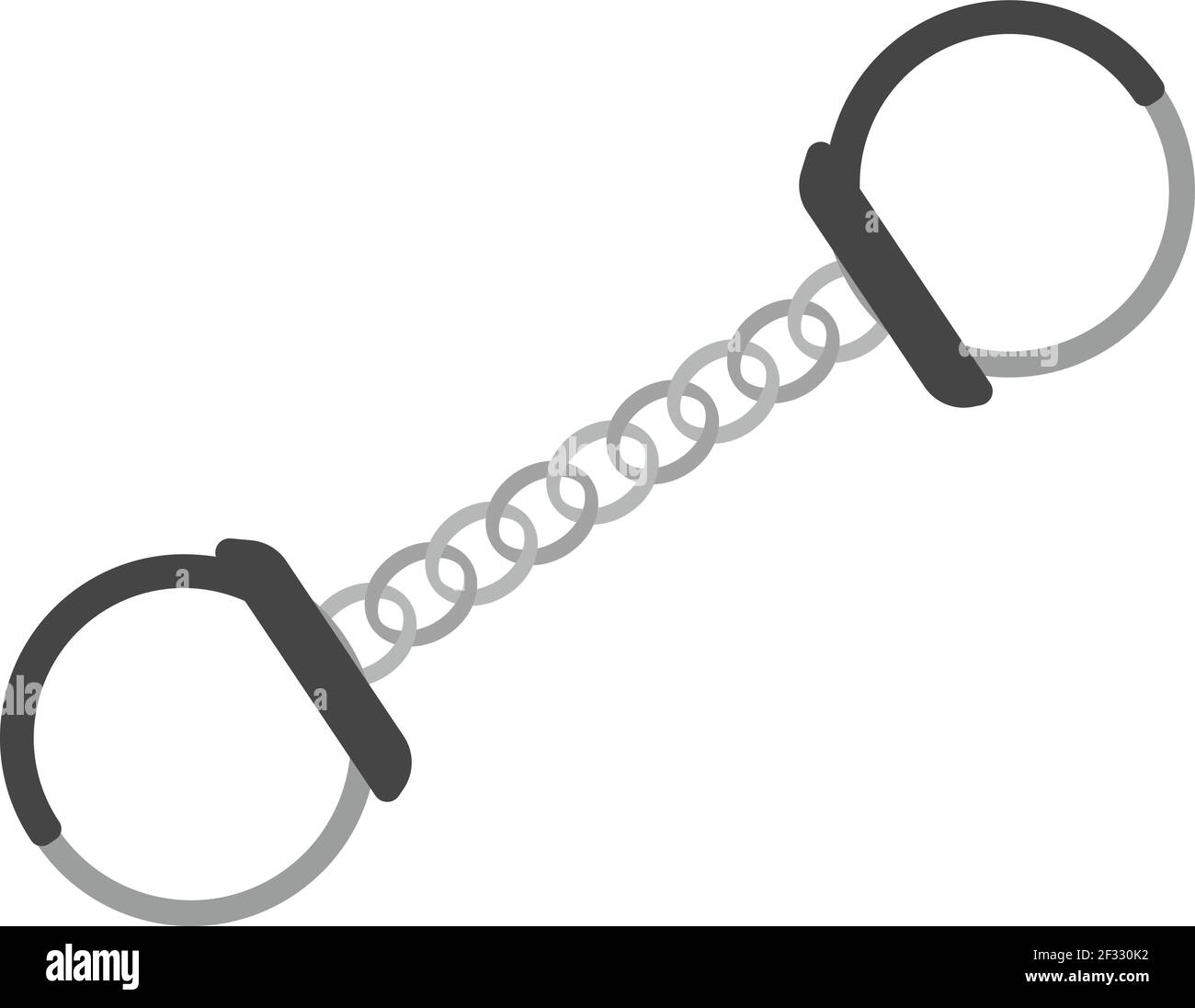 Handcuffs, illustration, vector on white background Stock Vector Image ...