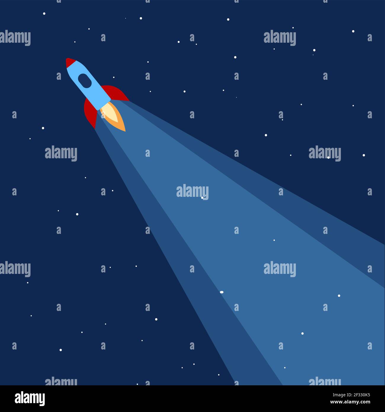 Space rocket, illustration, vector on white background Stock Vector ...